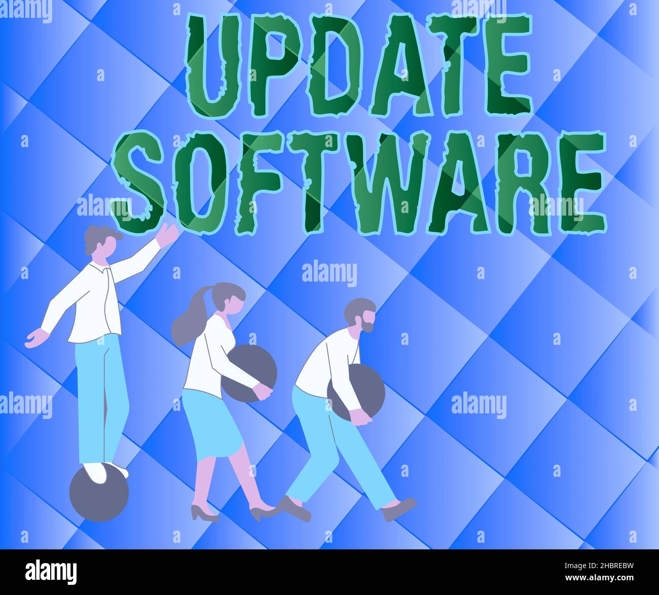 Conceptual caption Update Software. Business concept replacing program with a newer version of ...