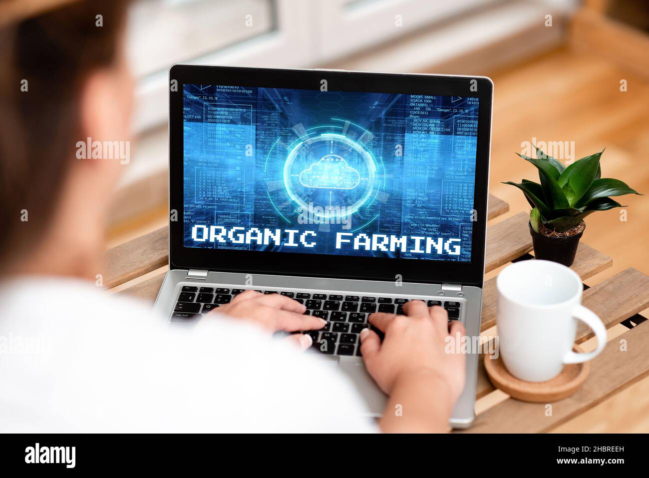 Text caption presenting Organic Farming. Internet Concept an integrated ...
