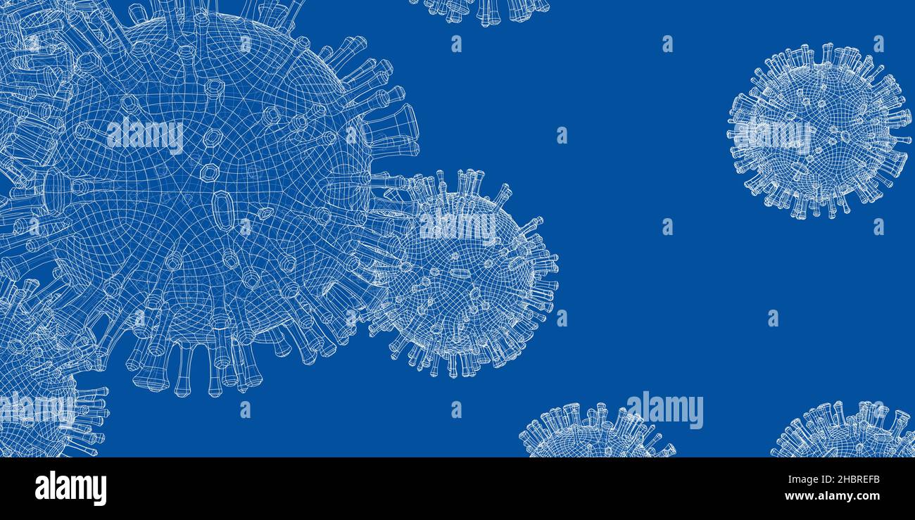 Wire-frame model of a virus Stock Photo - Alamy