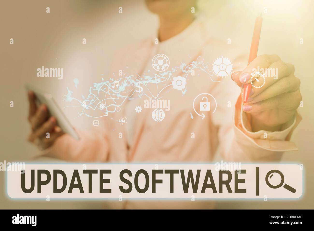 Writing Displaying Text Update Software Internet Concept Replacing Program With A Newer Version