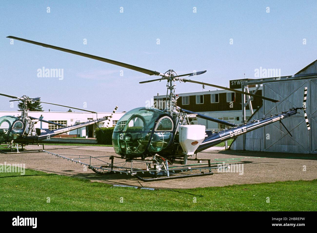 A Hiller UH-12E at Sywell in 1974 Stock Photo - Alamy