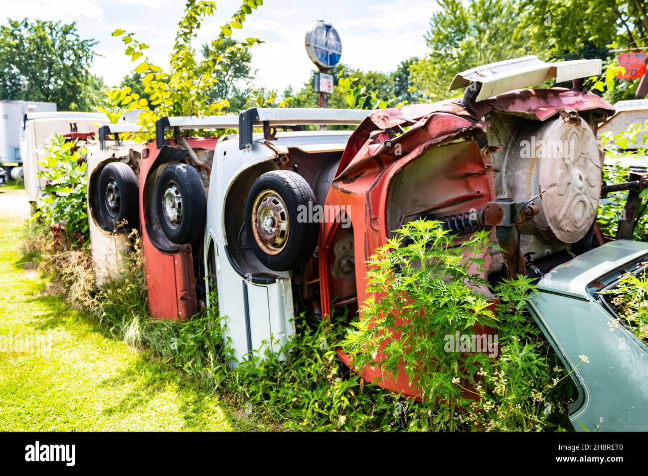 buried cars like at Cadillac ranch but at Henrys Rabbit Ranch, Historic ...