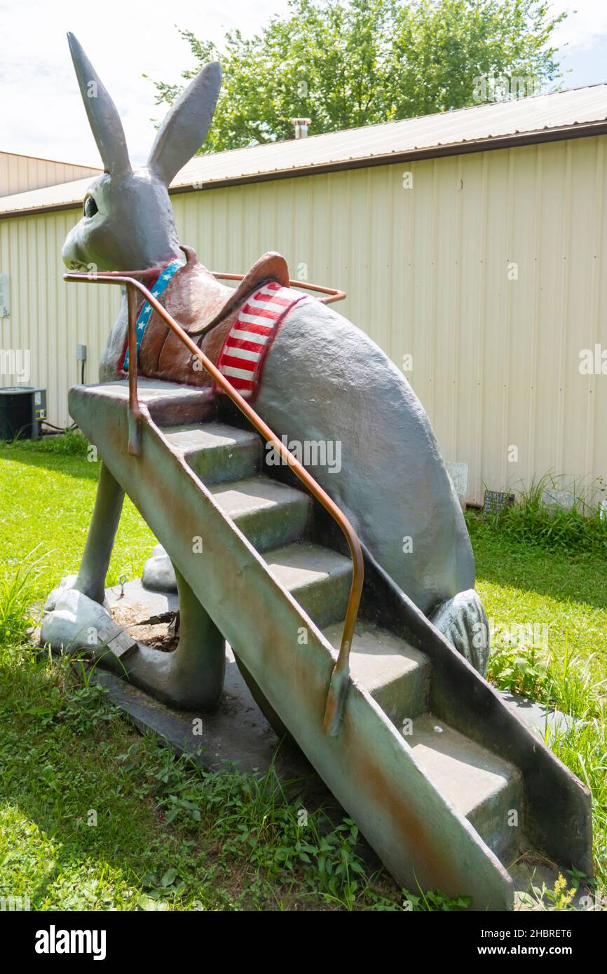 children's fibre glass kangaroo slideHenrys Rabbit Ranch, Historic Old ...