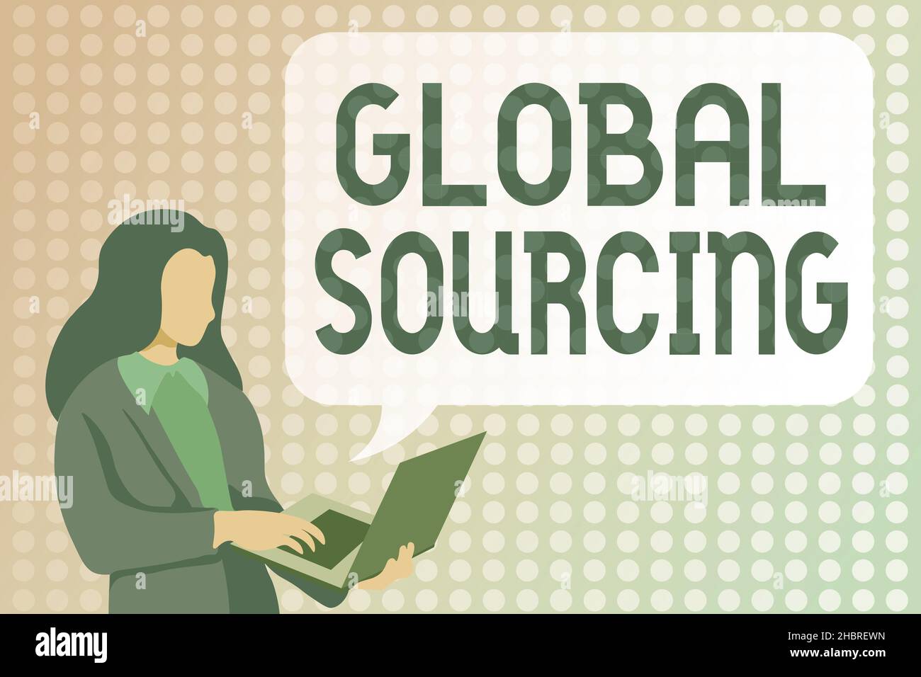 Handwriting text Global Sourcing. Business approach practice of ...