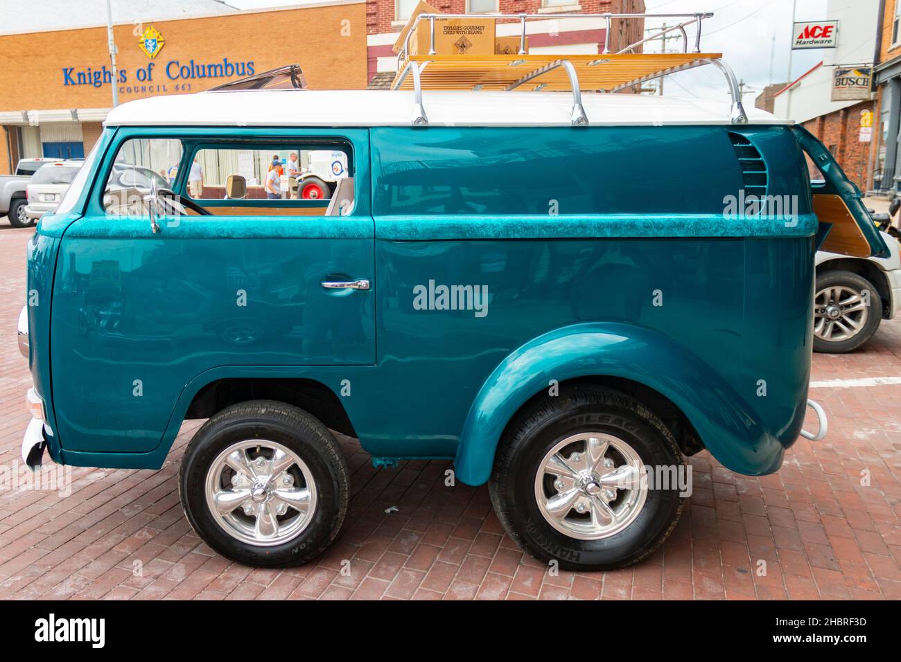 funny short wheelbase custom Volkswagen Type 2 microbus Stock Photo - Alamy