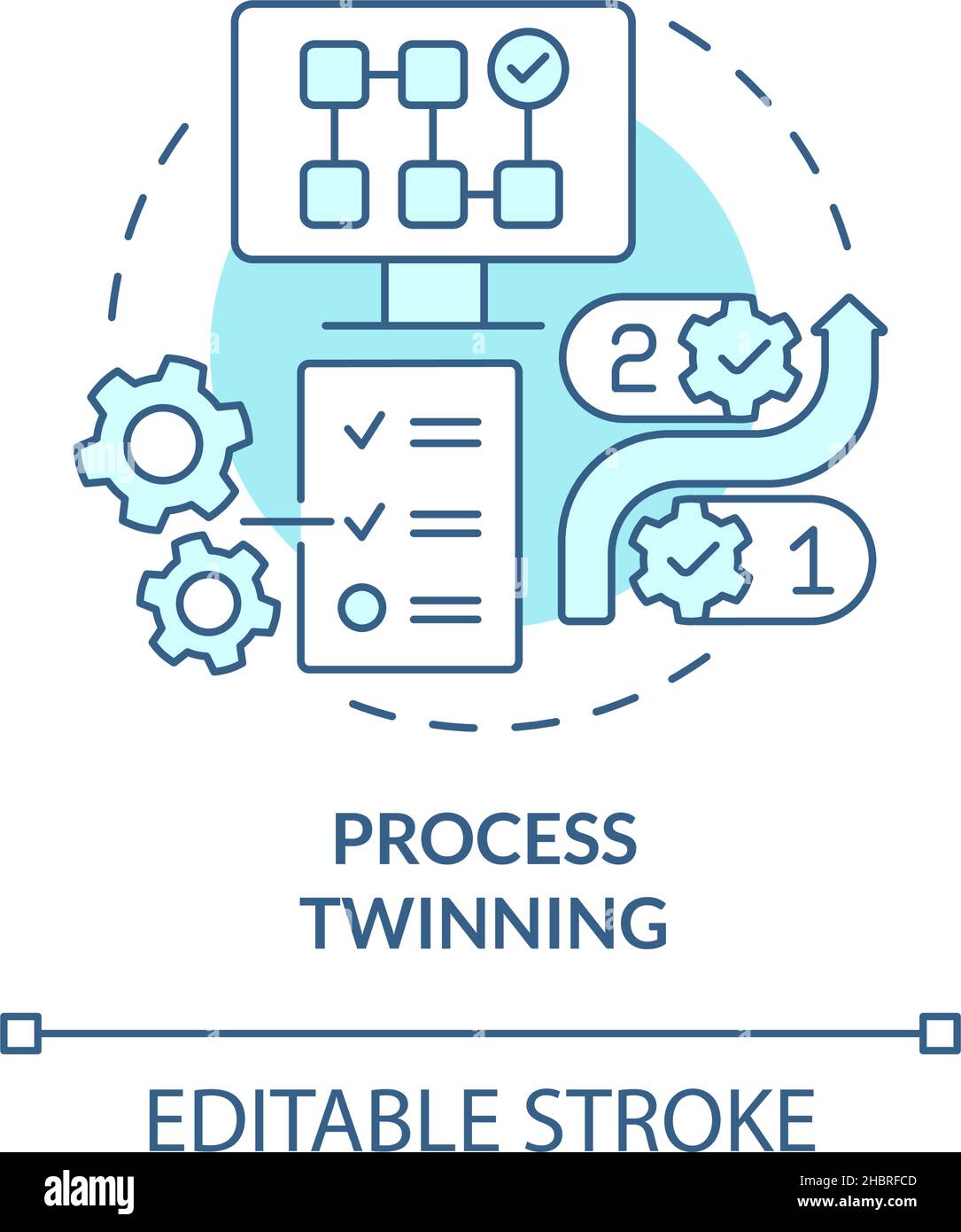 Process twinning turquoise concept icon Stock Vector Image & Art - Alamy