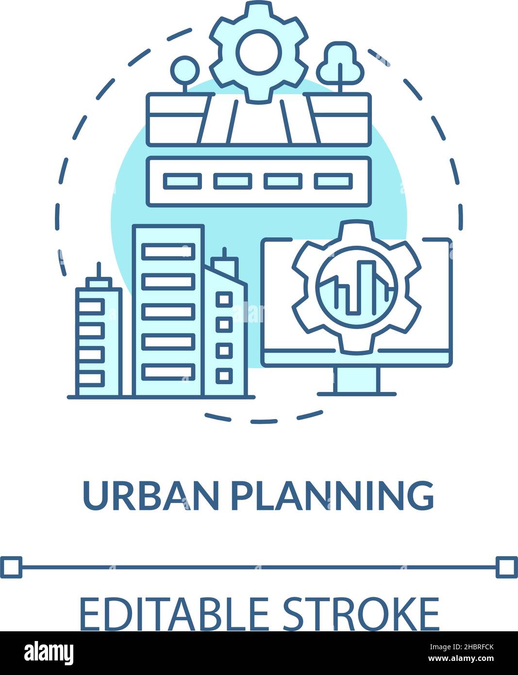 Urban planning turquoise concept icon Stock Vector Image & Art - Alamy