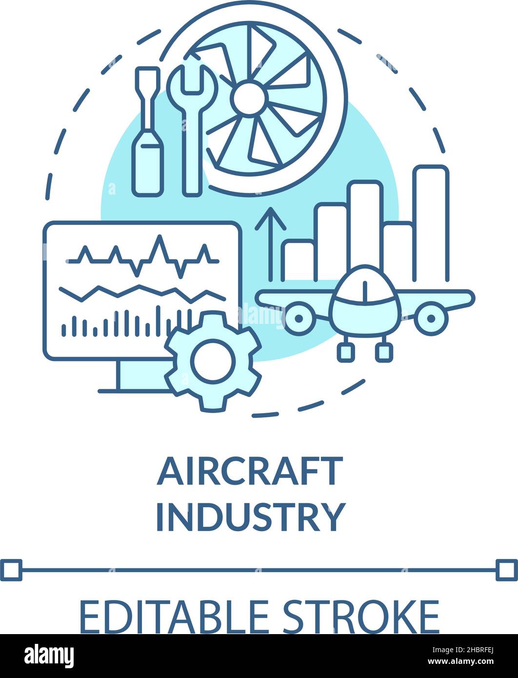 Aircraft industry turquoise concept icon Stock Vector Image & Art - Alamy