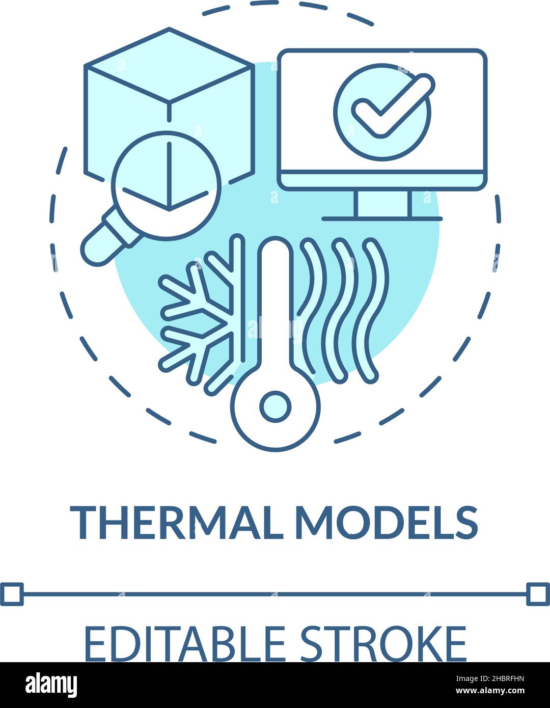 Thermal models turquoise concept icon Stock Vector Image & Art - Alamy