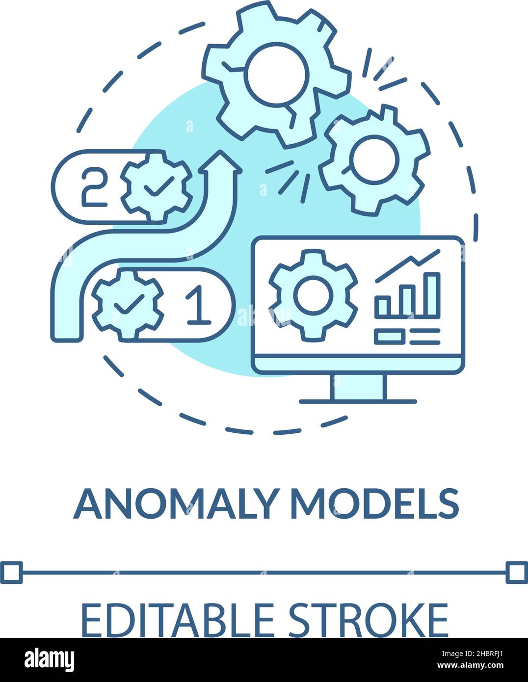 Anomaly models turquoise concept icon Stock Vector Image & Art - Alamy