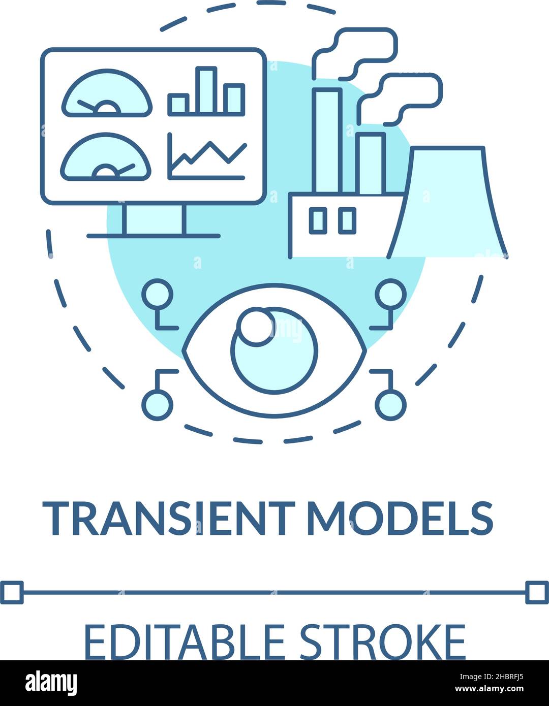 Transient models turquoise concept icon Stock Vector Image & Art - Alamy