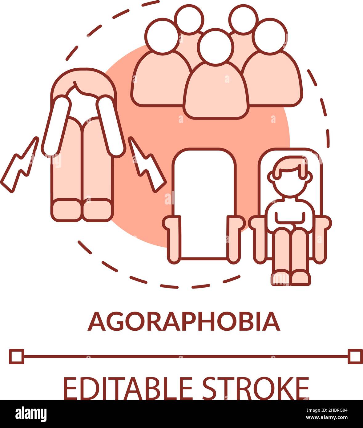 Agoraphobia symbol Stock Vector Images - Alamy