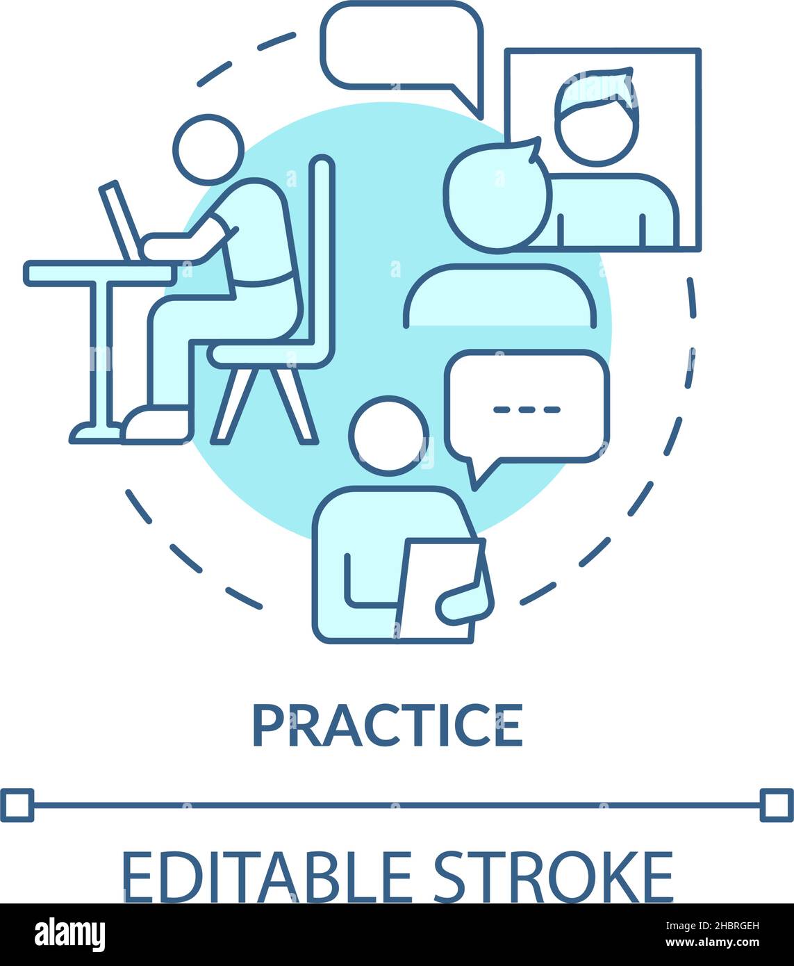 Practice turquoise concept icon Stock Vector Image & Art - Alamy