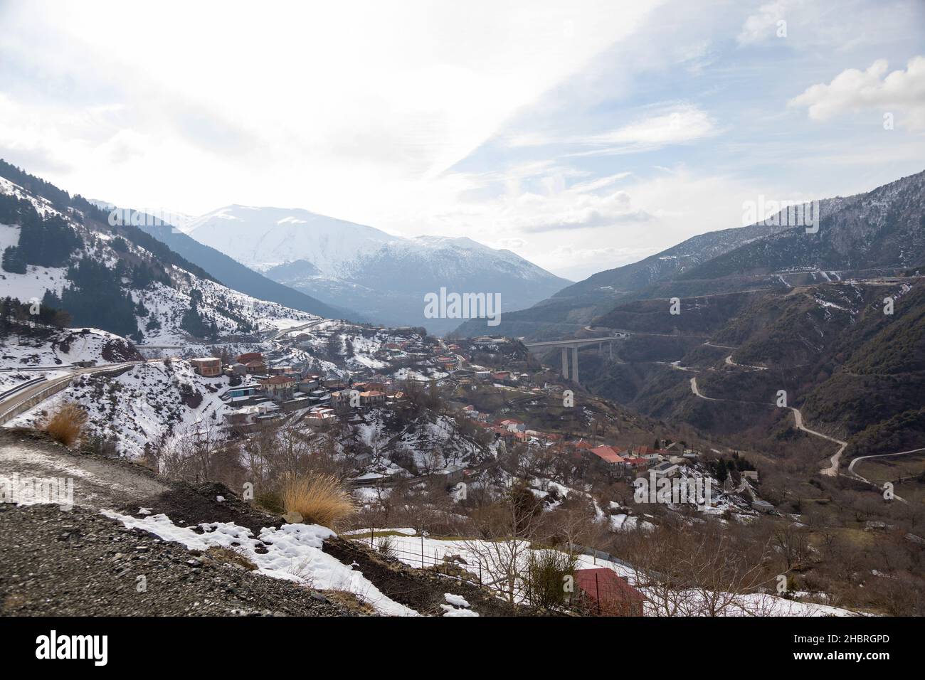 The houses in metsovo greek village hi-res stock photography and images ...
