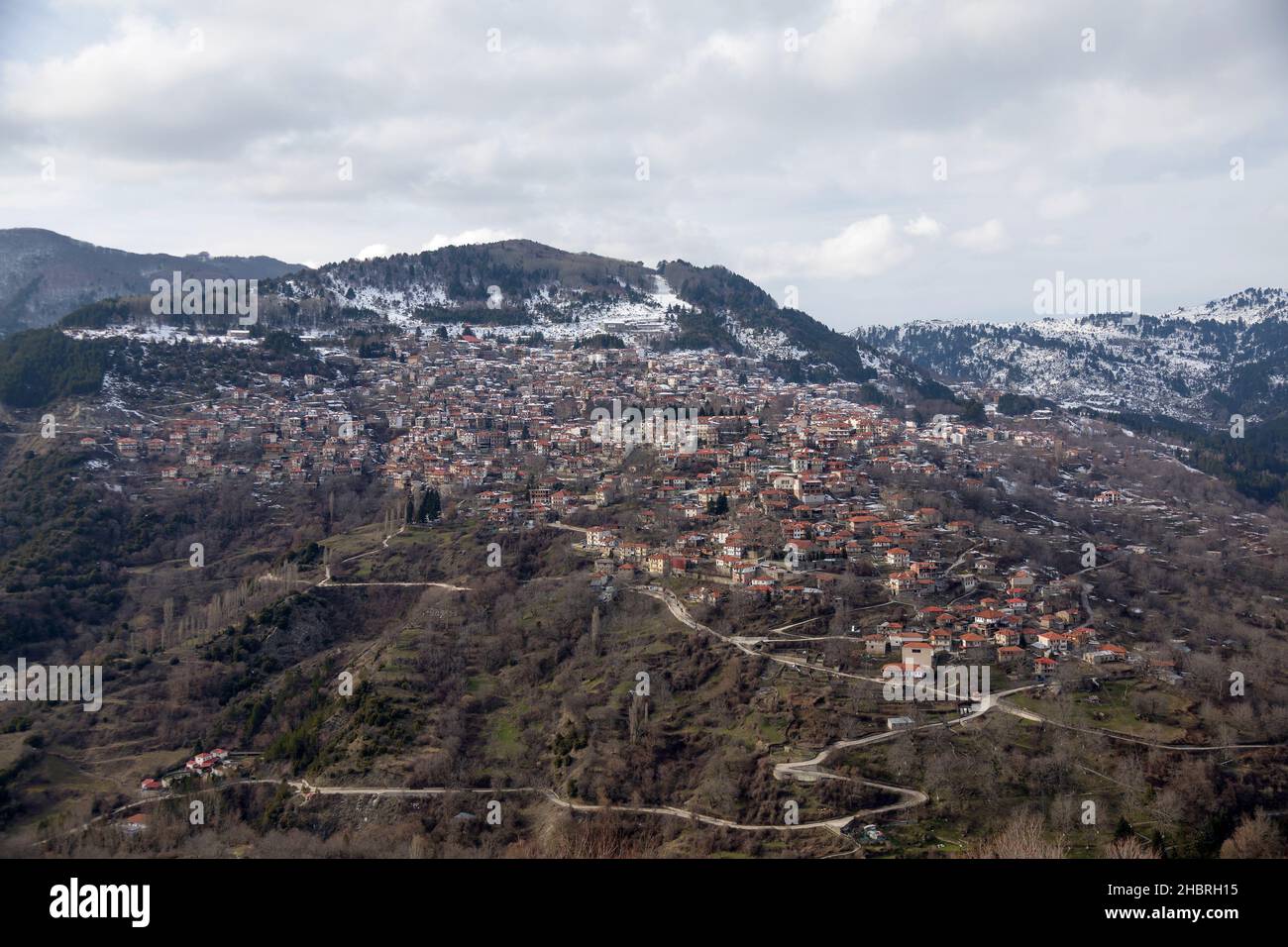 The houses in metsovo greek village hi-res stock photography and images ...