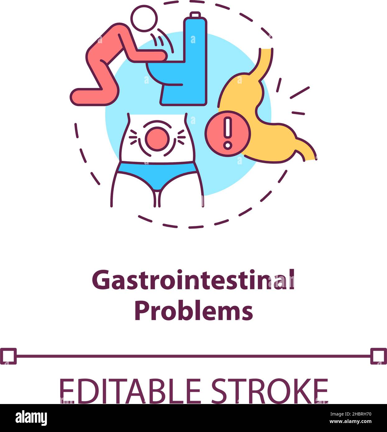 Health problems abdominal pain Stock Vector Images - Alamy