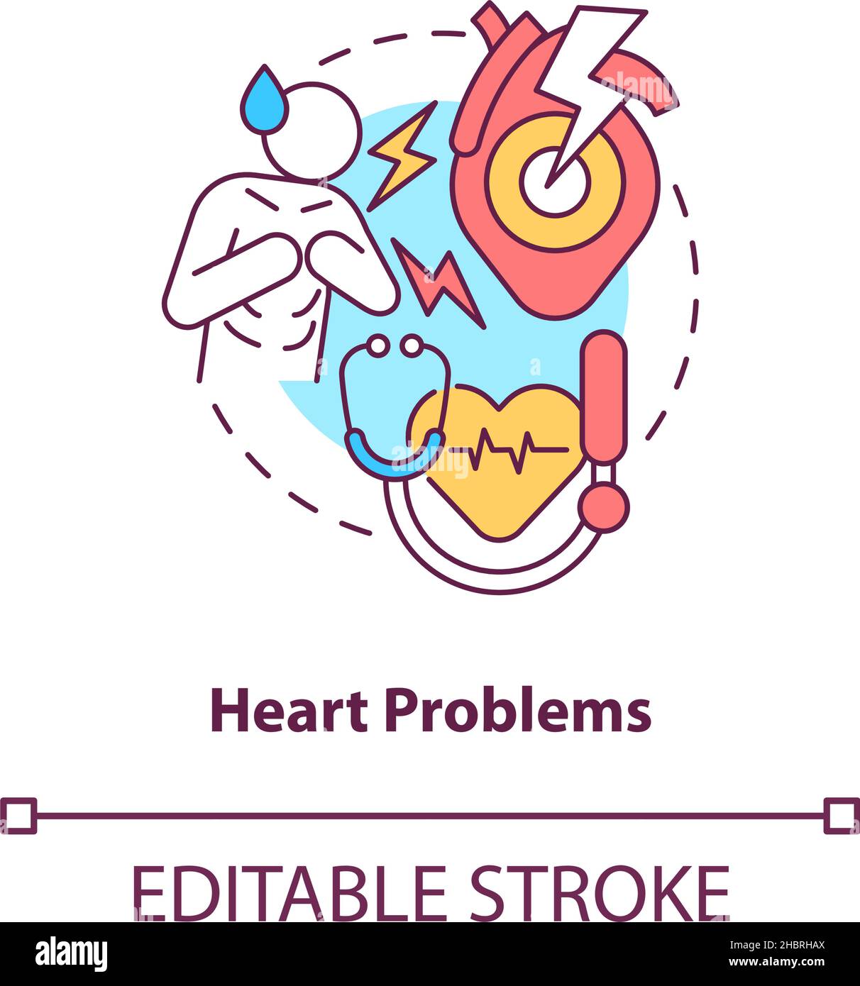 Heart problems concept icon Stock Vector Image & Art - Alamy