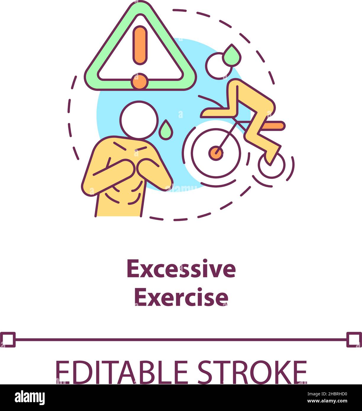 Excessive exercise concept icon Stock Vector Image & Art - Alamy
