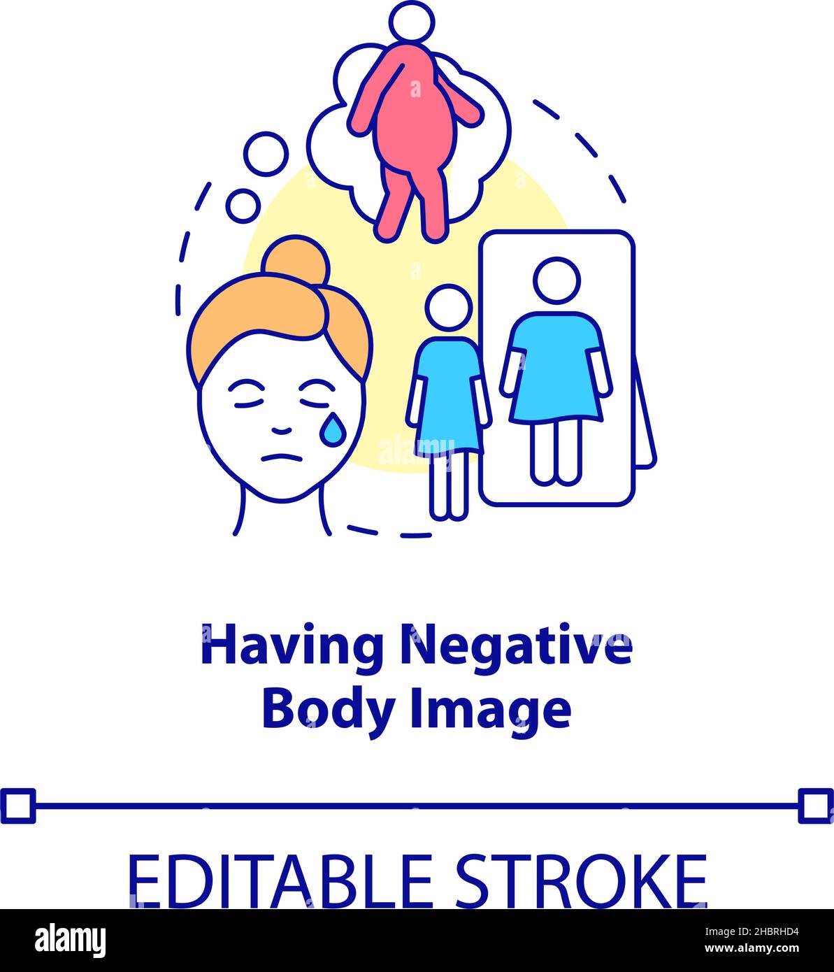 Distorted self image Stock Vector Images - Alamy