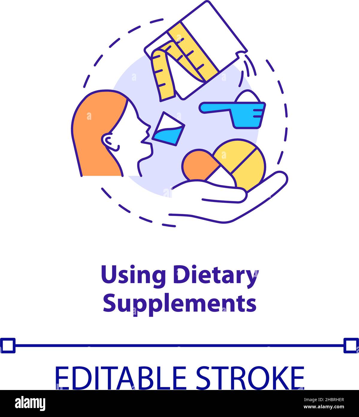 Using dietary supplements concept icon Stock Vector Image & Art - Alamy