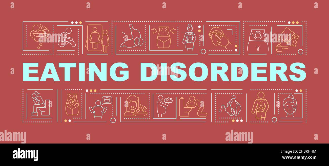 Eating disorders word concepts red banner Stock Vector Image & Art - Alamy