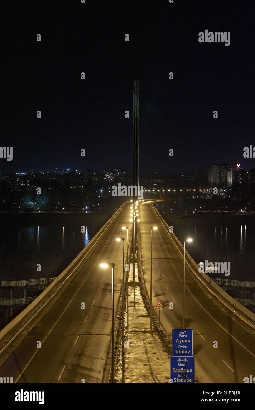 Vertical shot illuminated street hi-res stock photography and images ...
