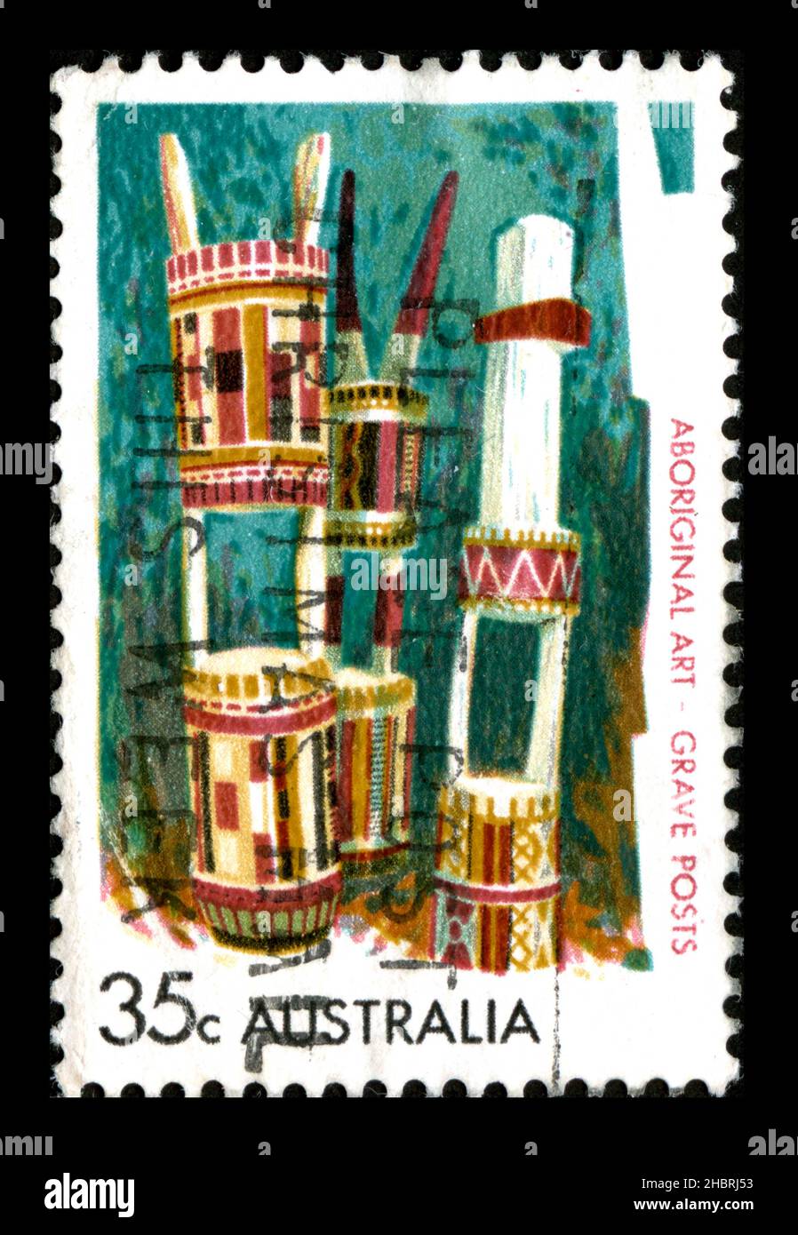 Aboriginal art australia postage stamp hi-res stock photography and ...