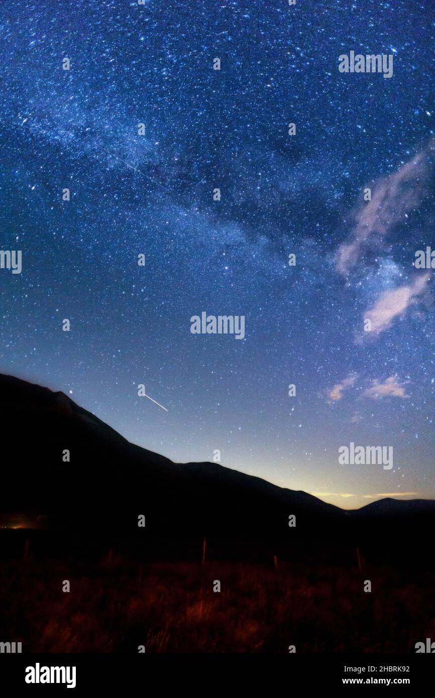 The Milky Way on the Sibillini Mountains Natural Park, Castelluccio di ...