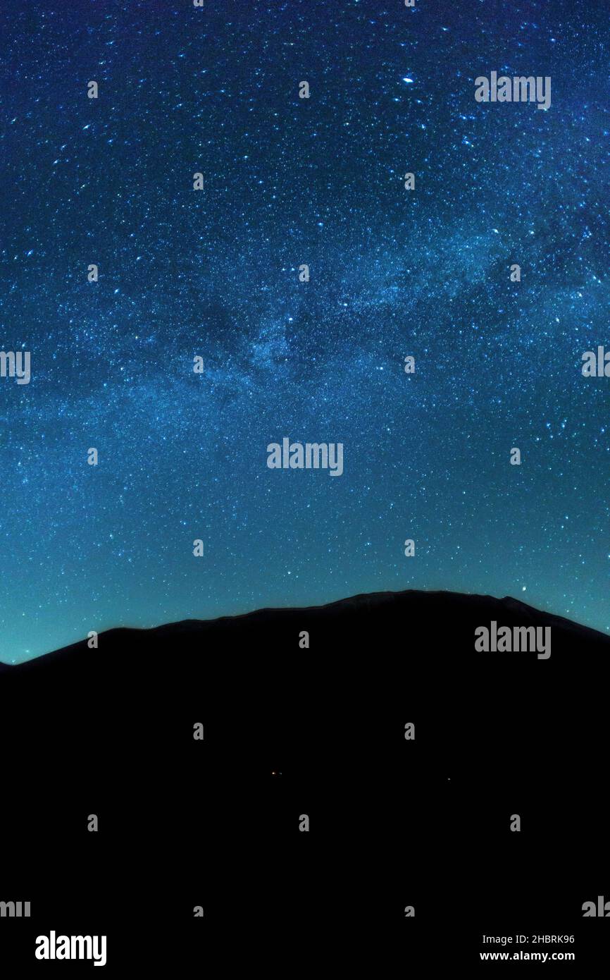 The Milky Way on the Sibillini Mountains Natural Park, Castelluccio di ...