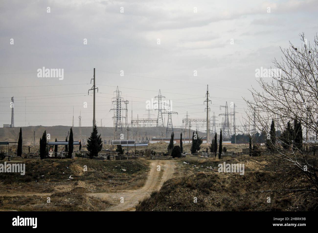 Rustavi, Georgia. December 21, 2021. Rustavi cemetery Stock Photo - Alamy