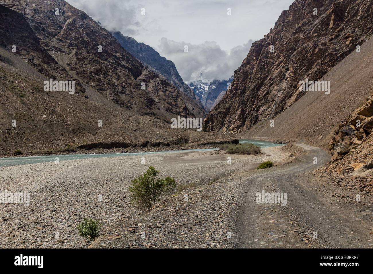 Road in Bartang valley in Pamir mountains, Tajikistan Stock Photo - Alamy
