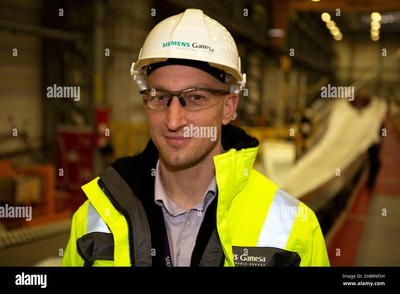 Andy Sykes , Plant Director for Siemens Gamesa Blade factory at Siemens ...
