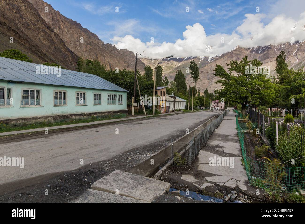 Road in Rushan town, Tajikistan Stock Photo - Alamy