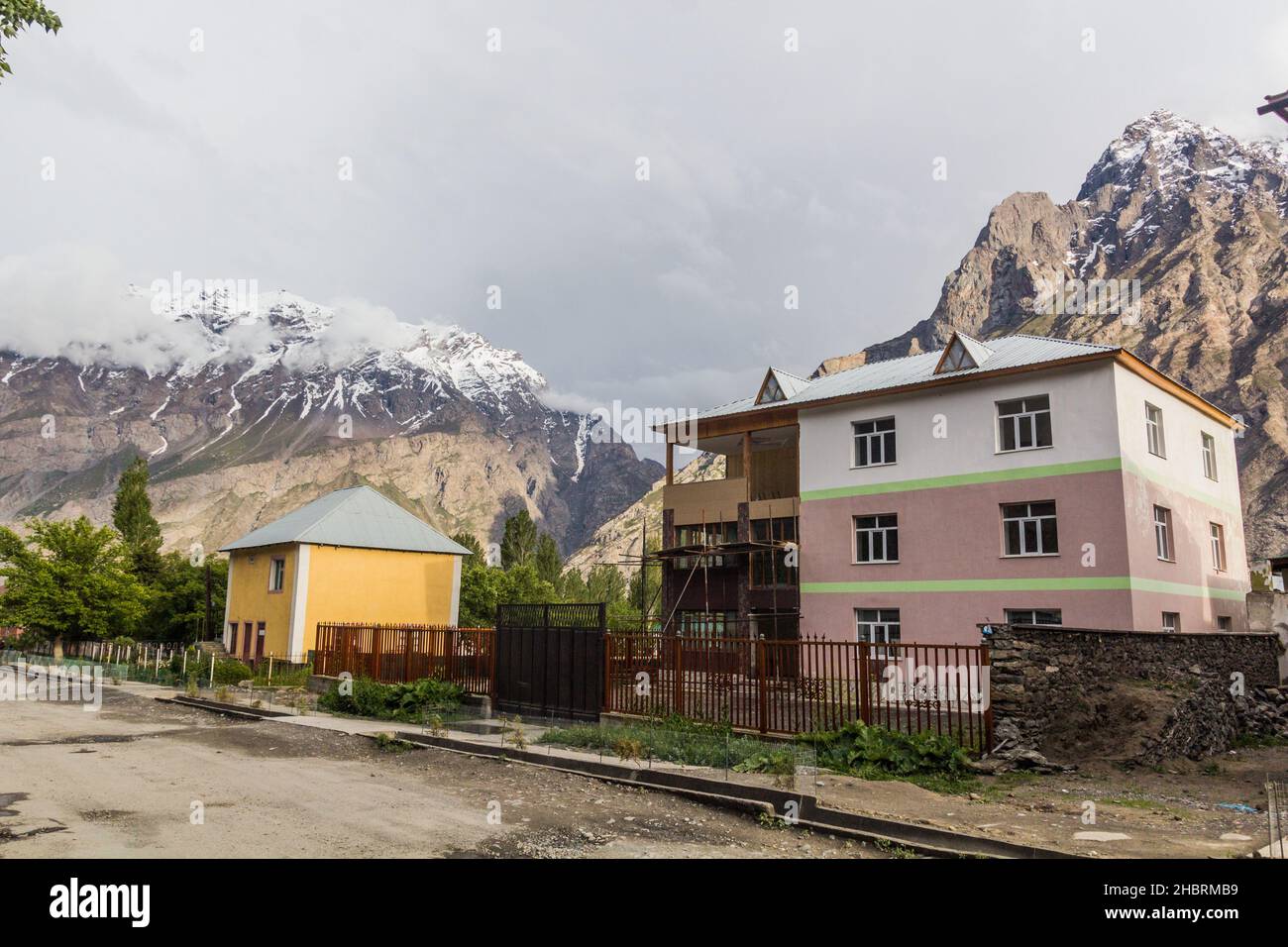 Houses in Rushan town, Tajikistan Stock Photo - Alamy