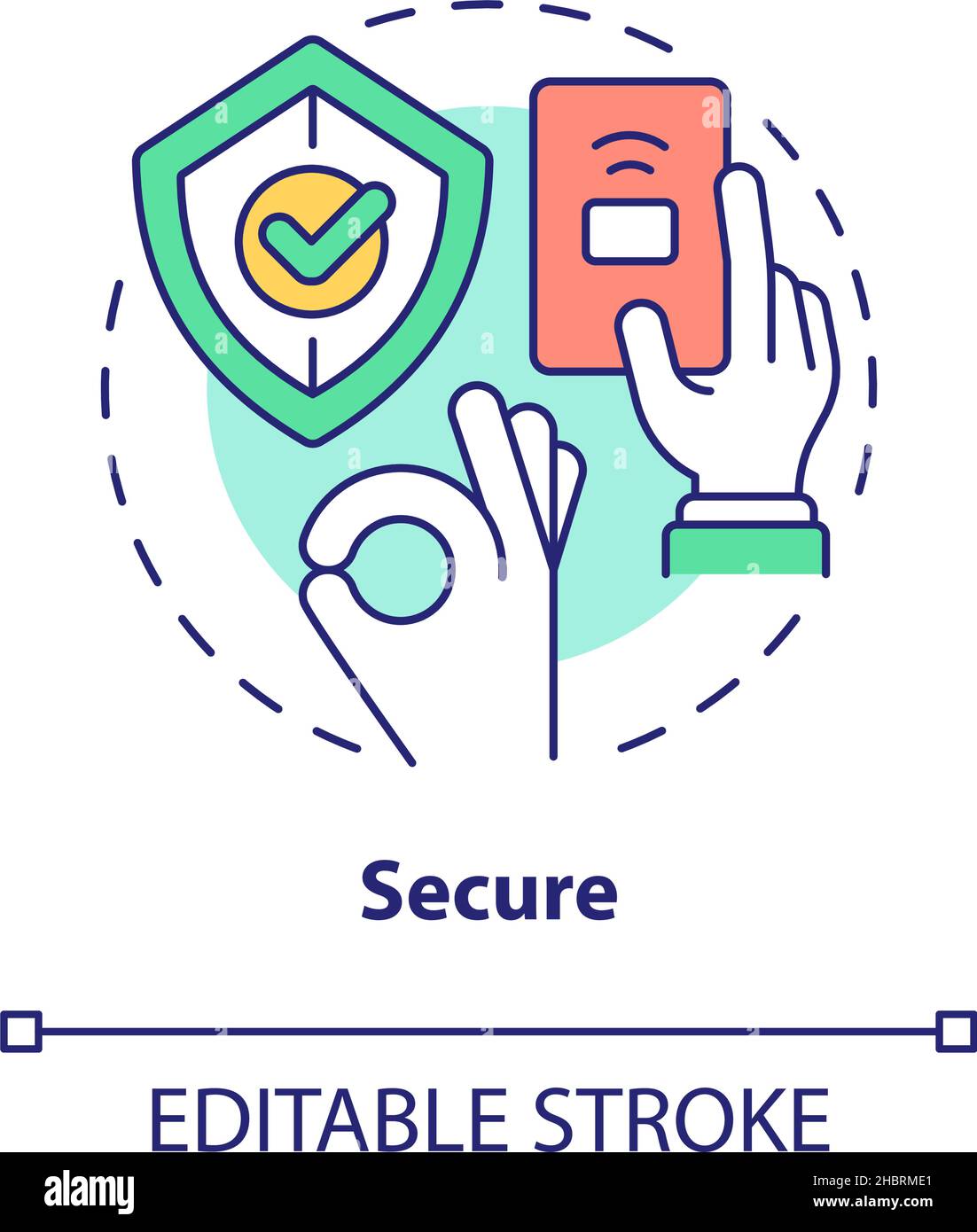 Secure concept icon Stock Vector Image & Art - Alamy