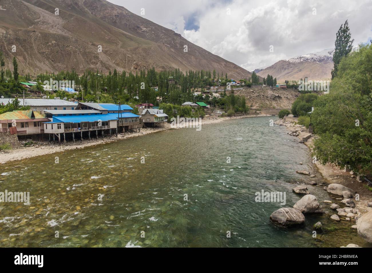 River Gunt in Khorog town, Tajikistan Stock Photo - Alamy