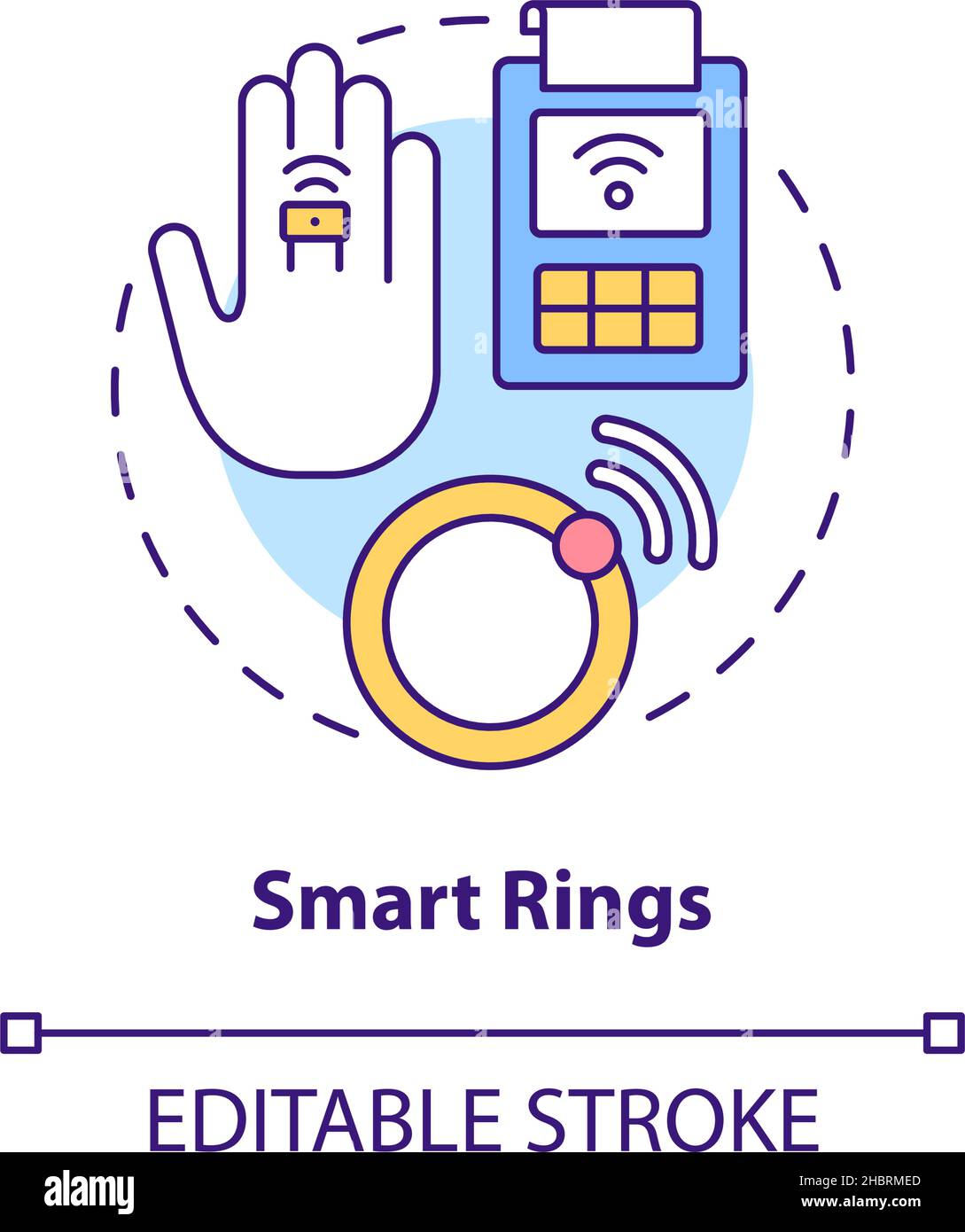 Smart rings concept icon Stock Vector Image & Art - Alamy