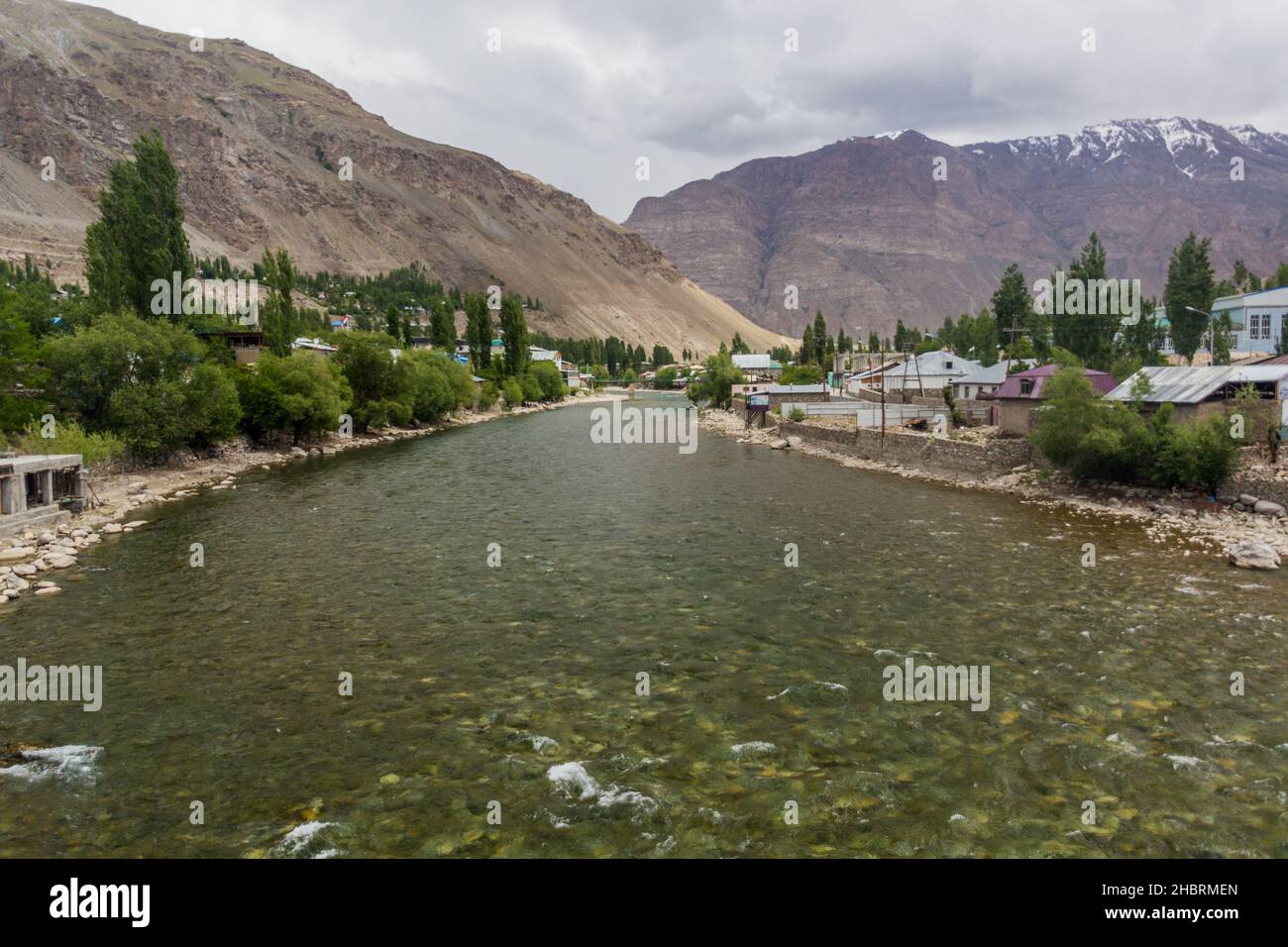 River Gunt in Khorog town, Tajikistan Stock Photo - Alamy