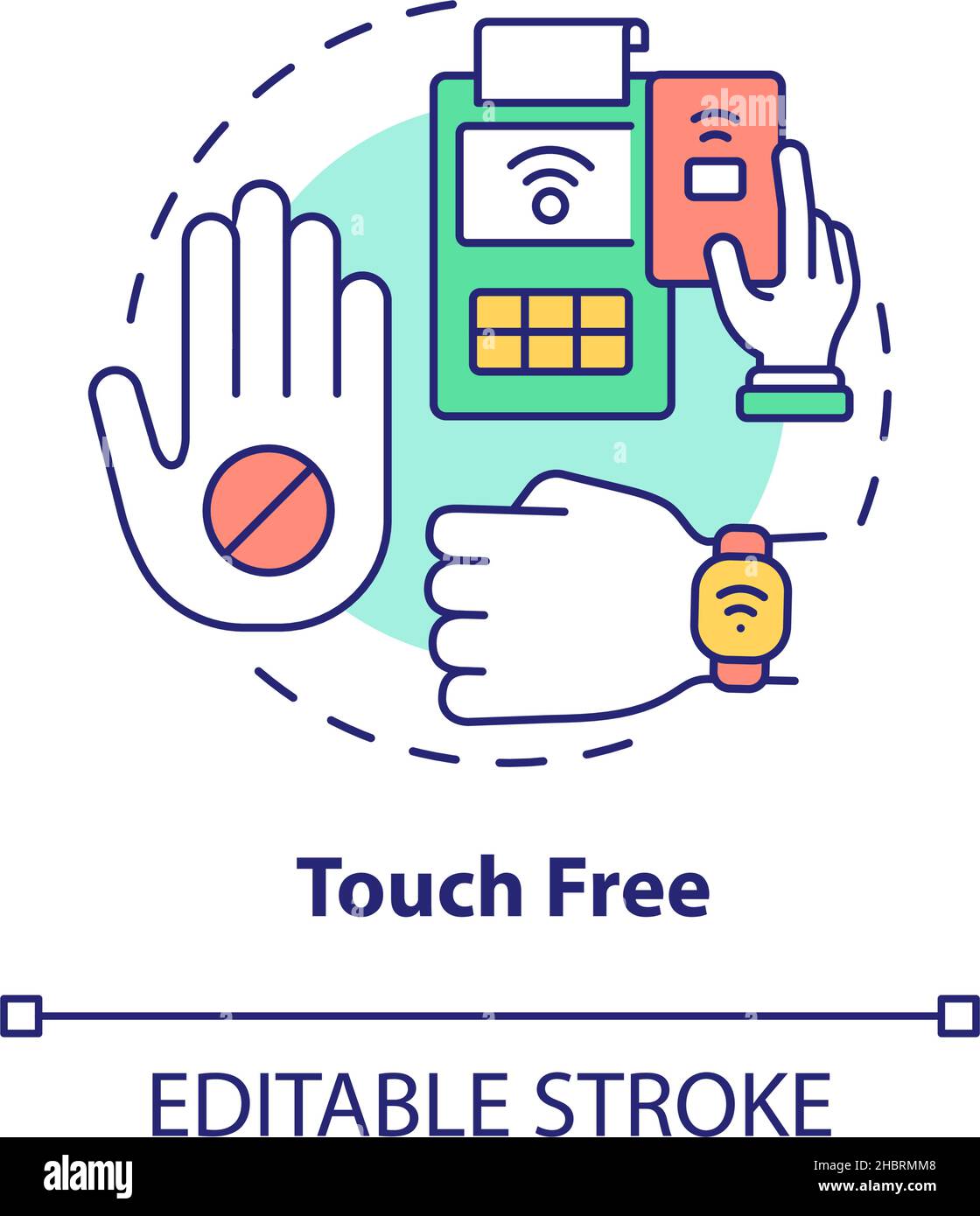 Touchless screen Stock Vector Images - Alamy