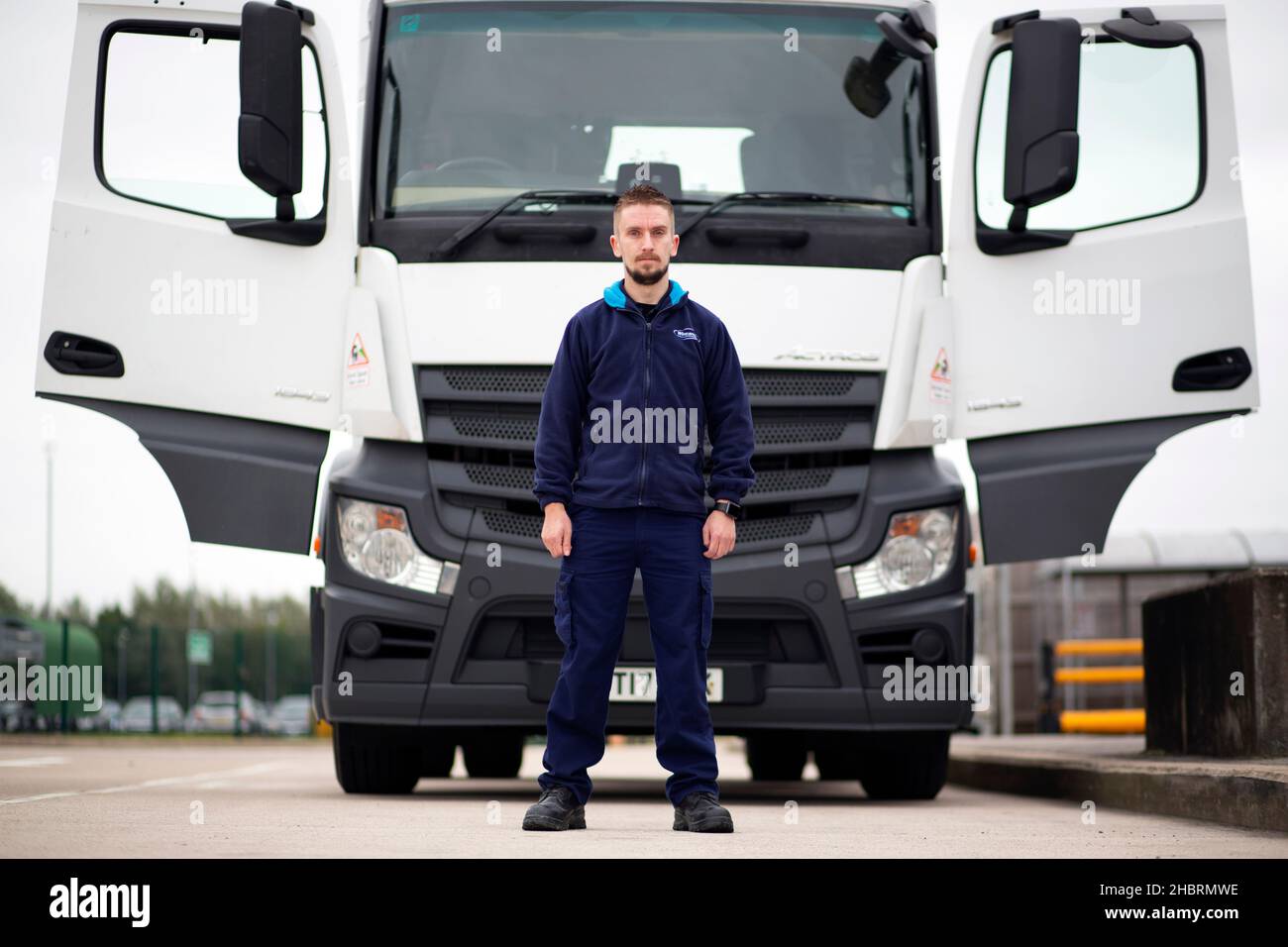 Stuart Macintyre, an HGV apprentice driver photographed at Sainsbury’s ...