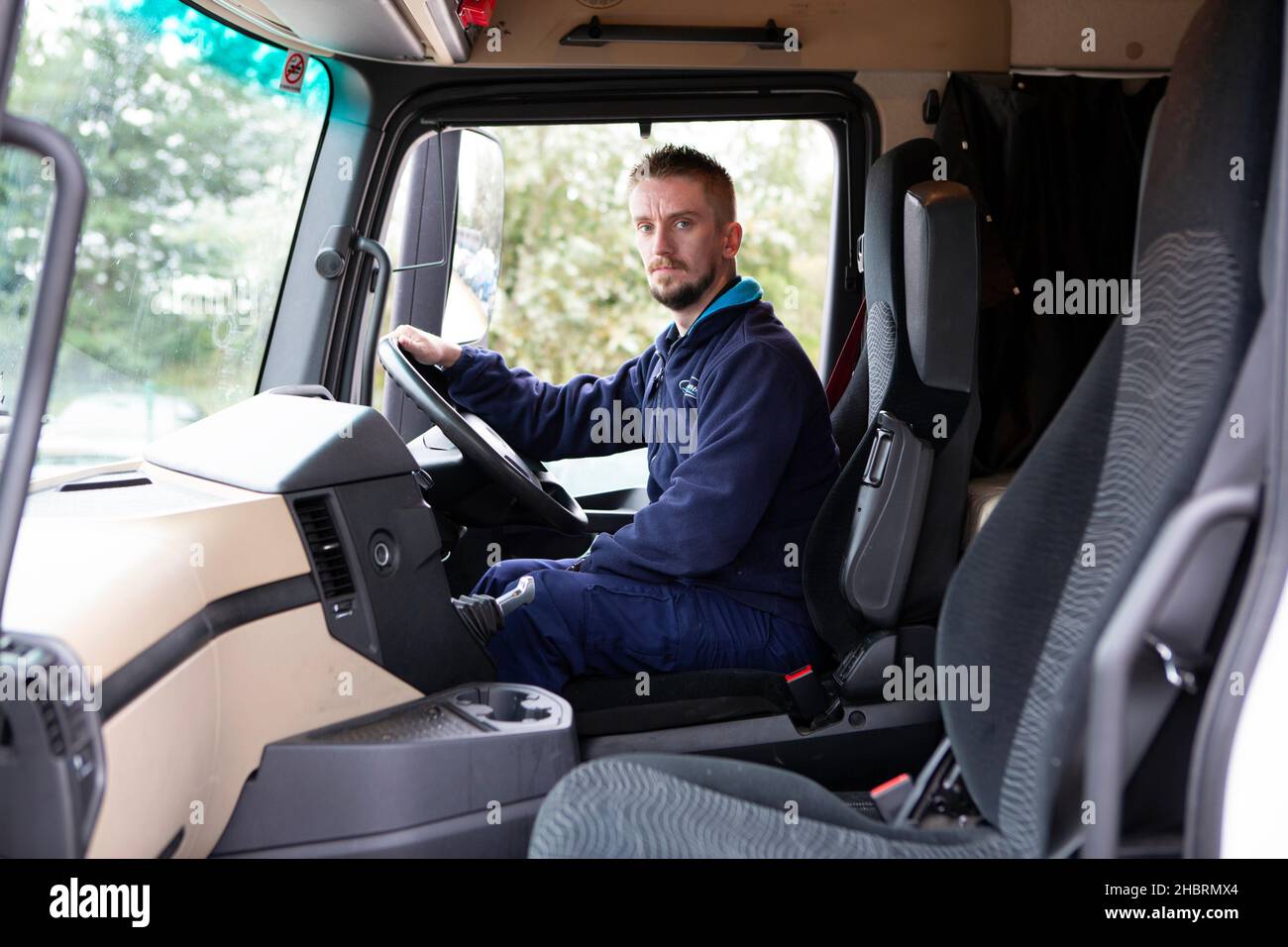 Stuart Macintyre, an HGV apprentice driver photographed at Sainsbury’s ...