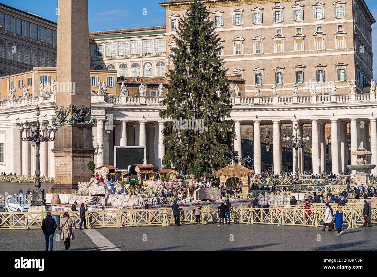 ROME, ITALY. 21st Dec, 2021. The nativity scene in Saint Peter's square ...