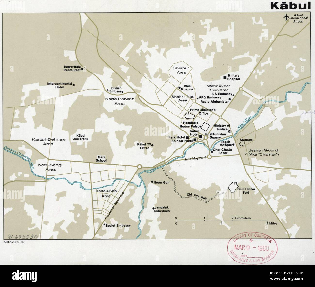 Kabul map hi-res stock photography and images - Alamy
