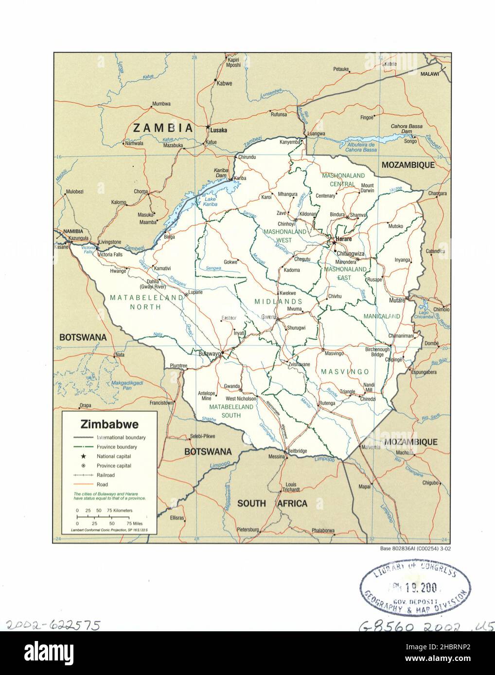 Map of zimbabwe hi-res stock photography and images - Alamy
