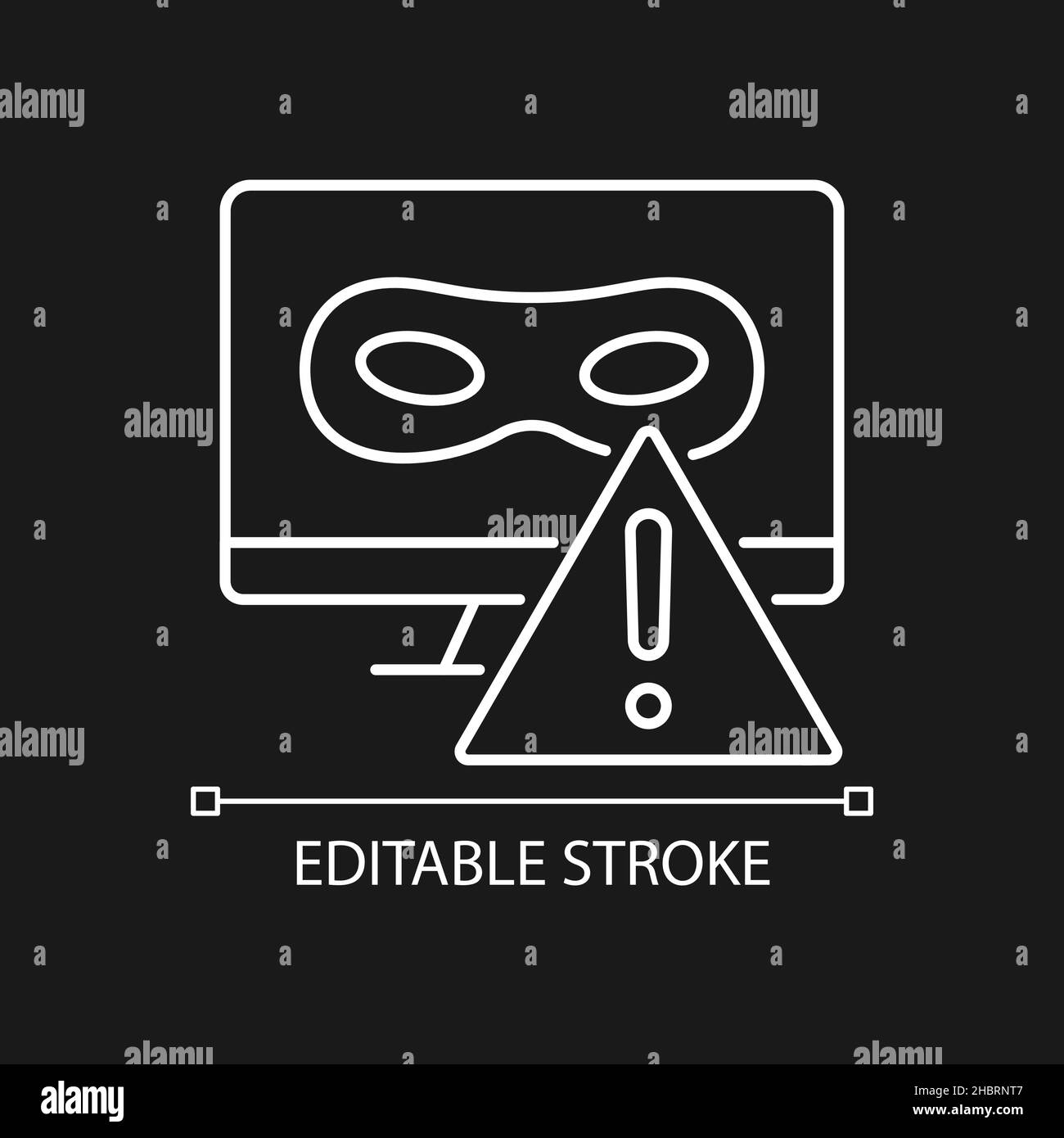 Rootkit white linear icon for dark theme Stock Vector Image & Art - Alamy