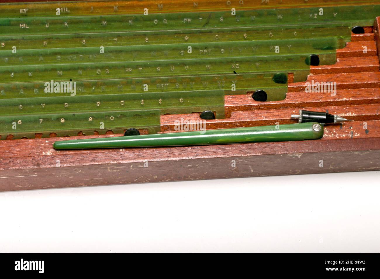 Lettering guide set with pens hi-res stock photography and images - Alamy