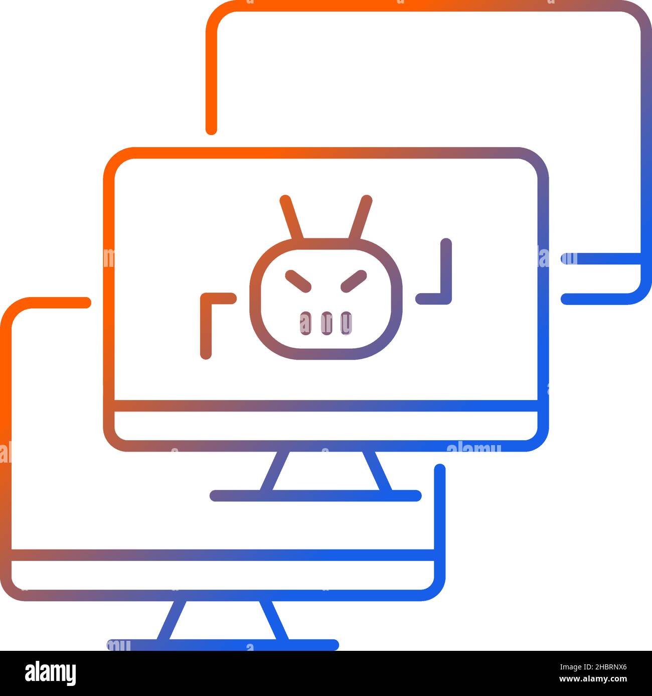 Botnet gradient linear vector icon Stock Vector Image & Art - Alamy