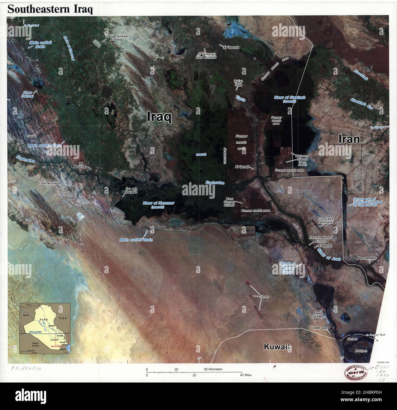 1992 iraq map hi-res stock photography and images - Alamy