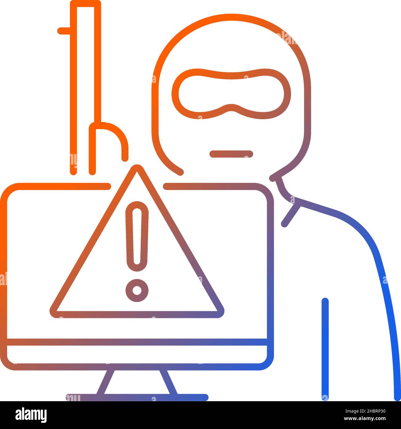 Cyberterrorism gradient linear vector icon Stock Vector Image & Art - Alamy