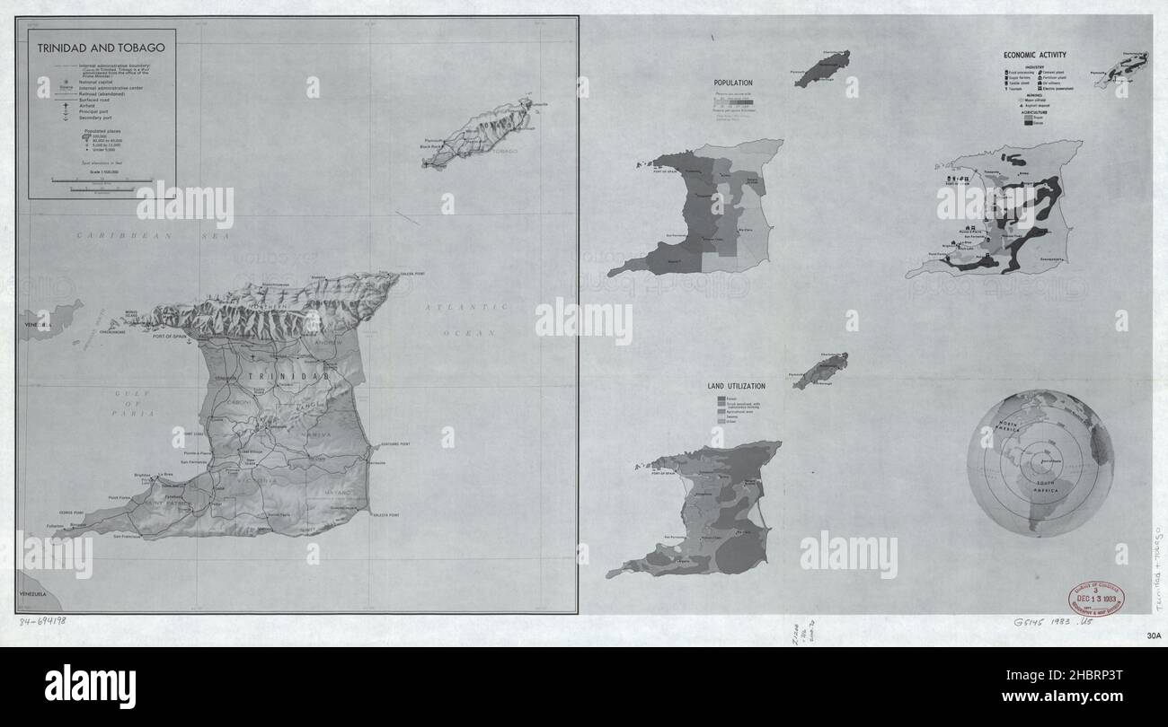 Trinidad and tobago map hi-res stock photography and images - Alamy